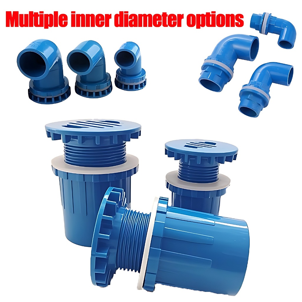 Aquarium Drain Pipe Fish Tank Pvc Inlet and Outlet Pipe Joint Universal ...