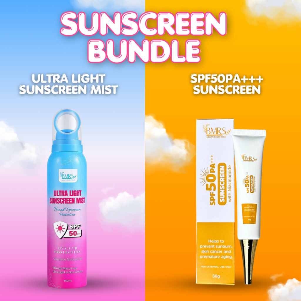 ORIGINAL BMRS SUNSCREEN BUNDLE -- ULTRA LIGHT SUNSCREEN MIST 150ml and ...