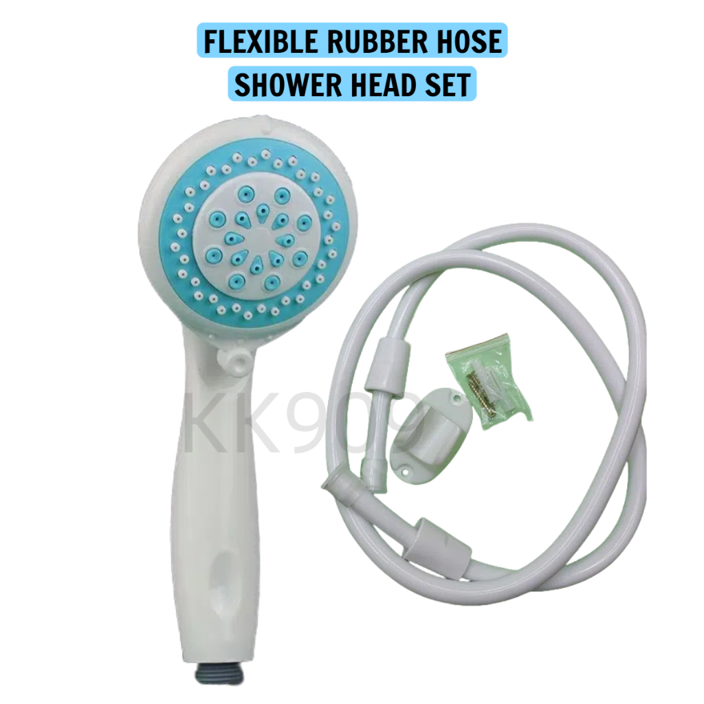 Flexible Rubber Hose Shower Head Kink-Resistant & High-Pressure Spray ...