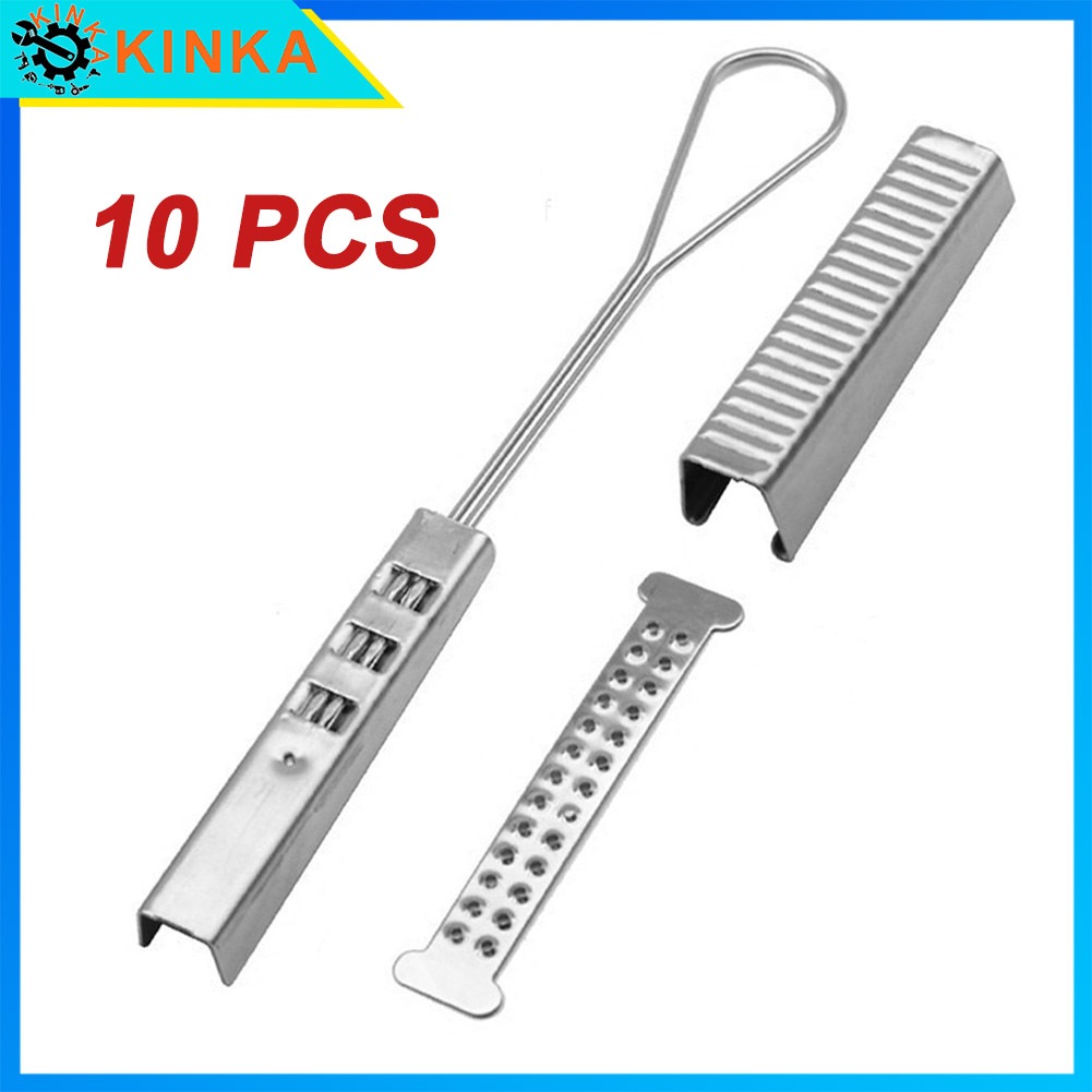 10pcs Stainless Fiber Optic Drop P Clamp Suspension Wire Clamp ...
