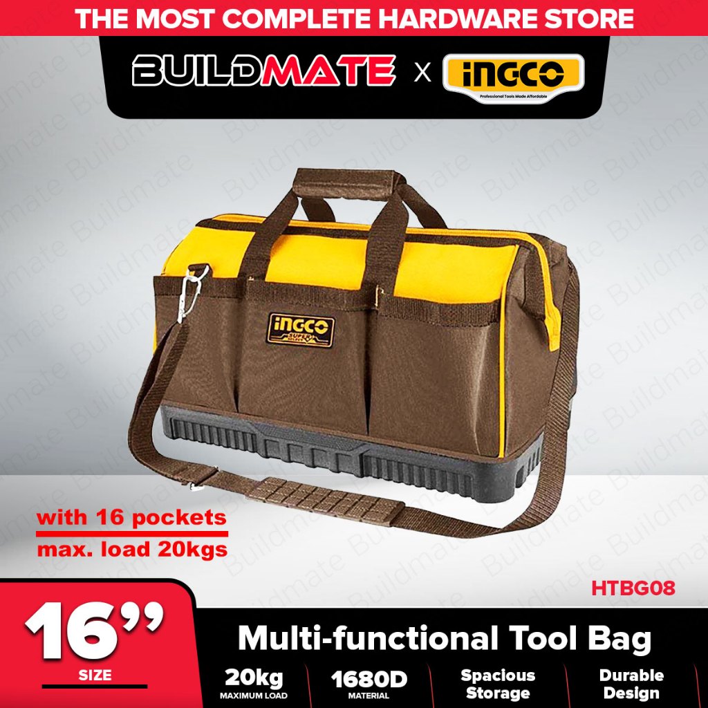BUILDMATE Ingco Tool Bag 16" / 24" Inch Multi-Functional Tools ...