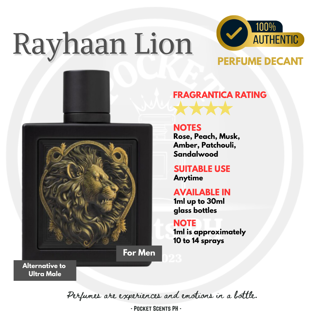 Rayhaan Lion - 1ml to 5ml - [PERFUME DECANT] | Shopee Philippines