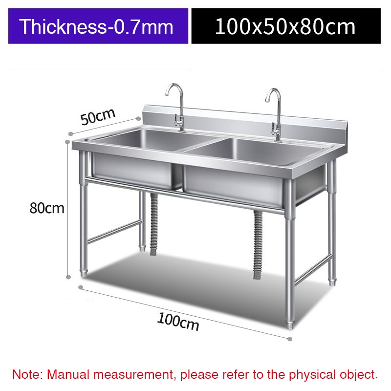 Stainless steel set Kitchen sink Double sink with stand Stainless steel ...