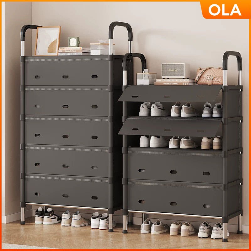 4/5/6/7Layers Shoe rack organizer with cover Dustproof Waterproof Shoes ...