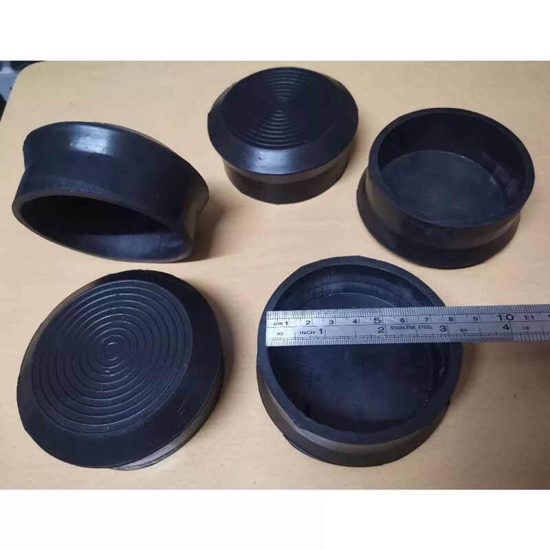 76 MM (3 INCH) HEAVY DUTY ROUND OUTER Rubber Footings (SOLD PER PIECE ...