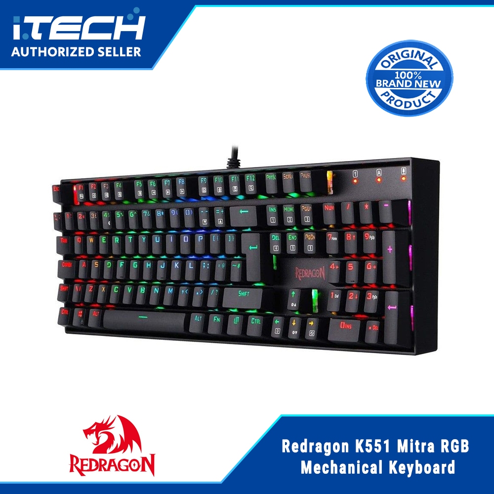 Redragon K551 Mitra RGB Mechanical Keyboard | Shopee Philippines