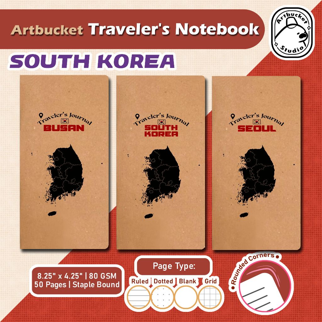 SOUTH KOREA Edition - Traveler's Notebook Refill |Seoul, Incheon, Busan ...