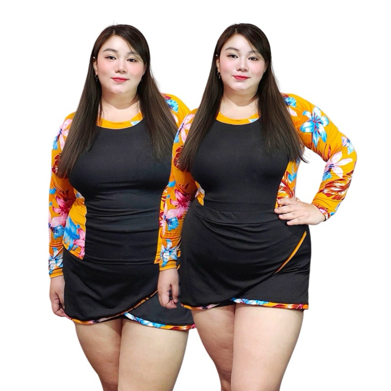 PLUS SIZE & FREESIZE AYANG RASHGUARD SWIMWEAR SKORT TERNO | Shopee Philippines