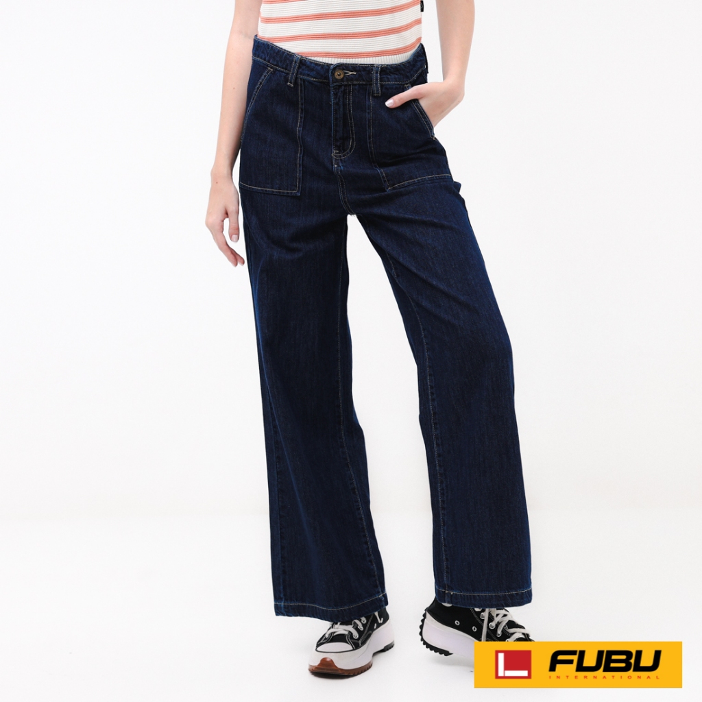 Fubu Girls Denim Wide Leg Pants Ladies QSB38-0006 [Pants for women ...