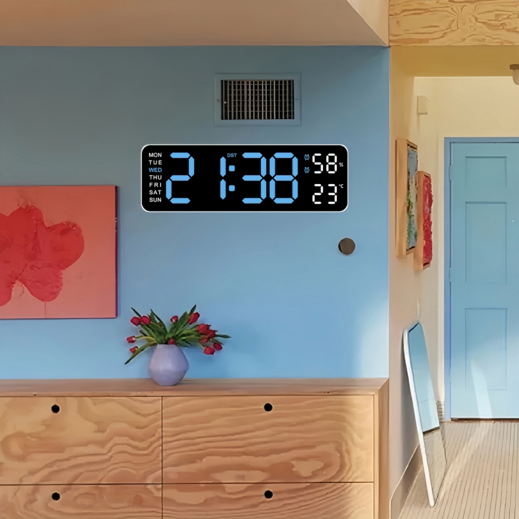 【COD】 Alarm Clock Multi-functional，Temperature，Date，Calendar，12/24H ...