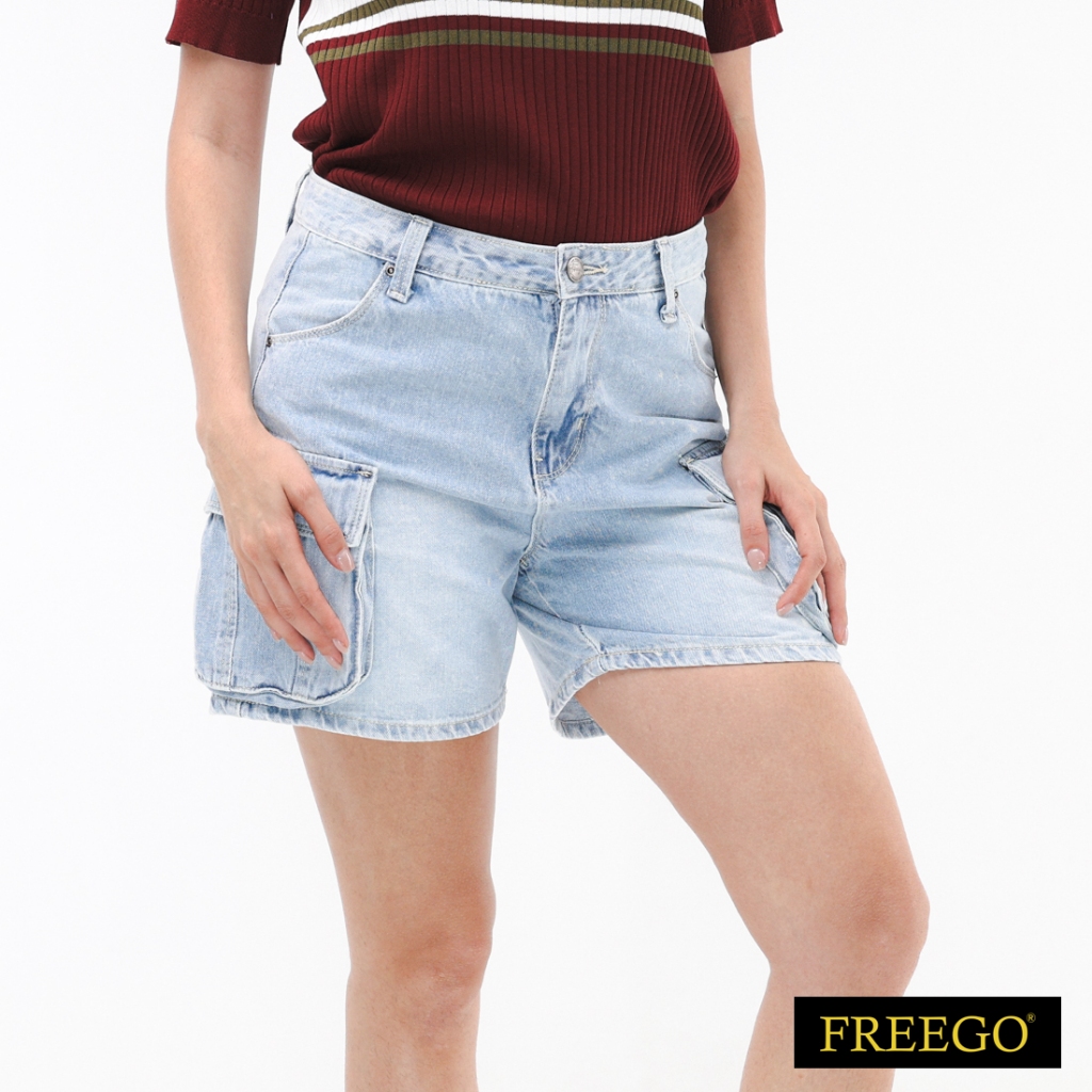 Freego Ladies Cargo Mom Shorts ASB17-0023 | Shopee Philippines