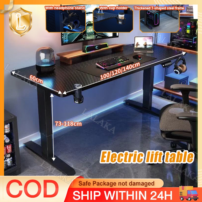 Electric Elevating Gaming Table Lifting Desk Computer Office Desk ...