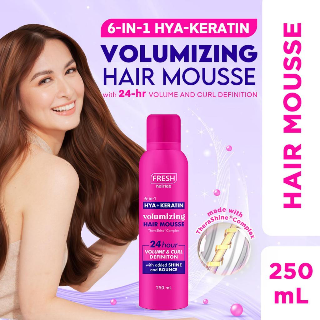 FRESH Hairlab 6 in 1 Hya+Keratin Volumizing Hair Mousse 250ml | Shopee ...