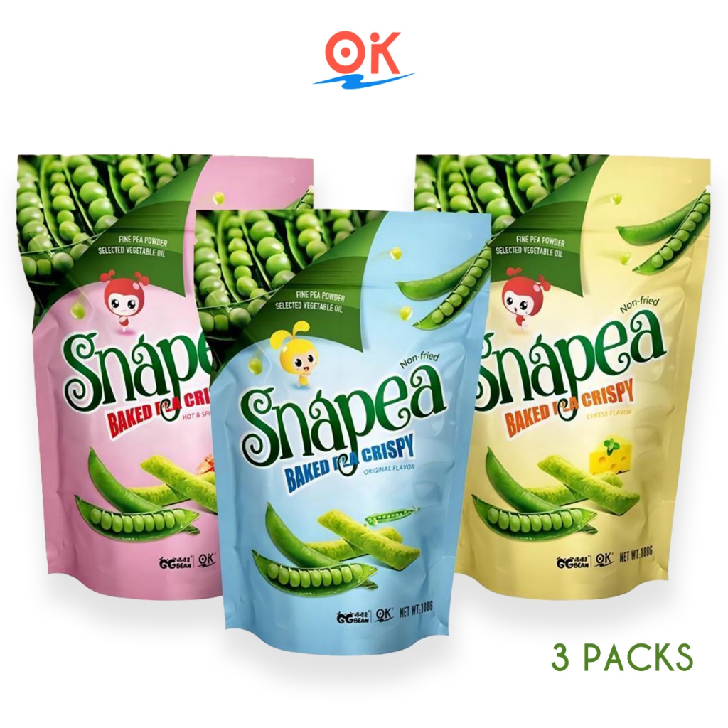 3 Packcs OK Snapea Popcorn Crisps 3 flavors mixed | Shopee Philippines