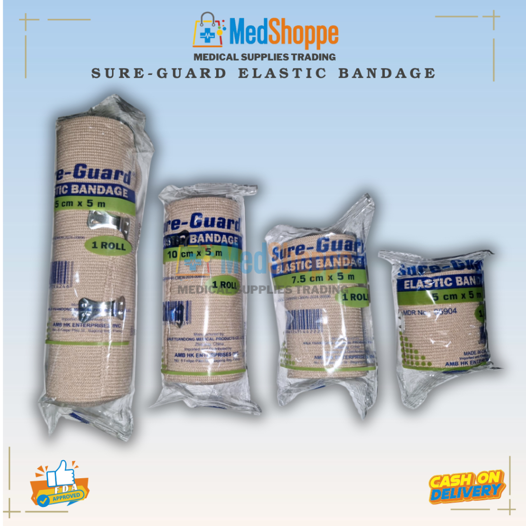 SURE-GUARD ELASTIC BANDAGE 2x5, 3x5, 4x5, & 6x5 | Shopee Philippines