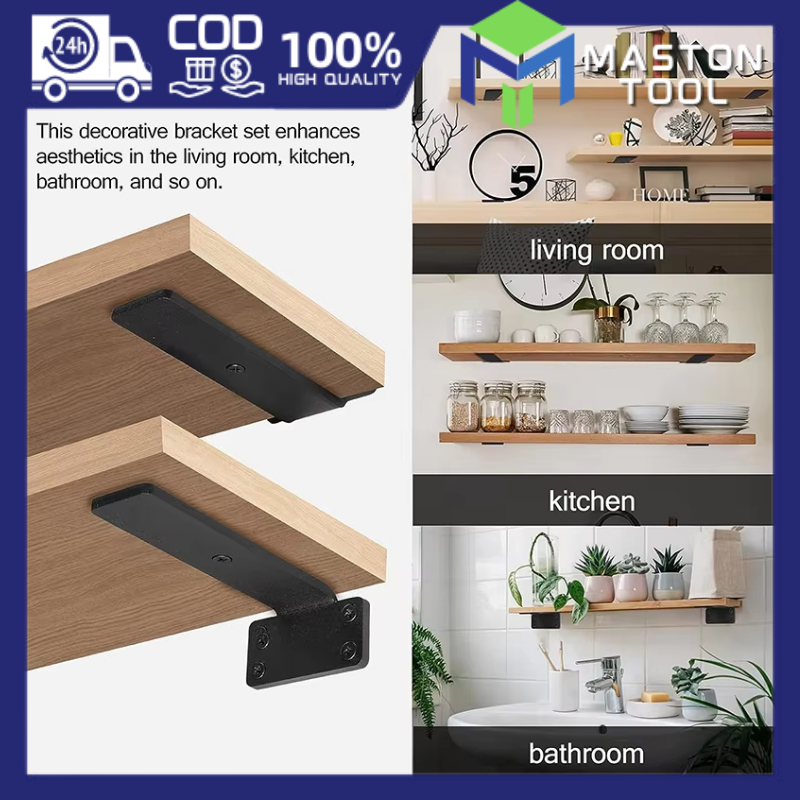 Steel Heavy Duty Concealed Floating Wall Bracket Wall Shelf Bracket ...