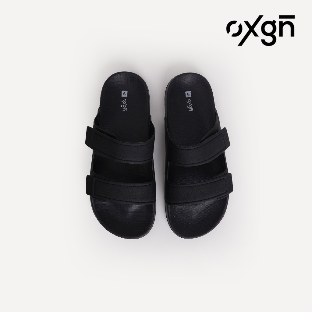 OXGN Double Band Slides For Men (Black/Choco Brown) | Shopee Philippines