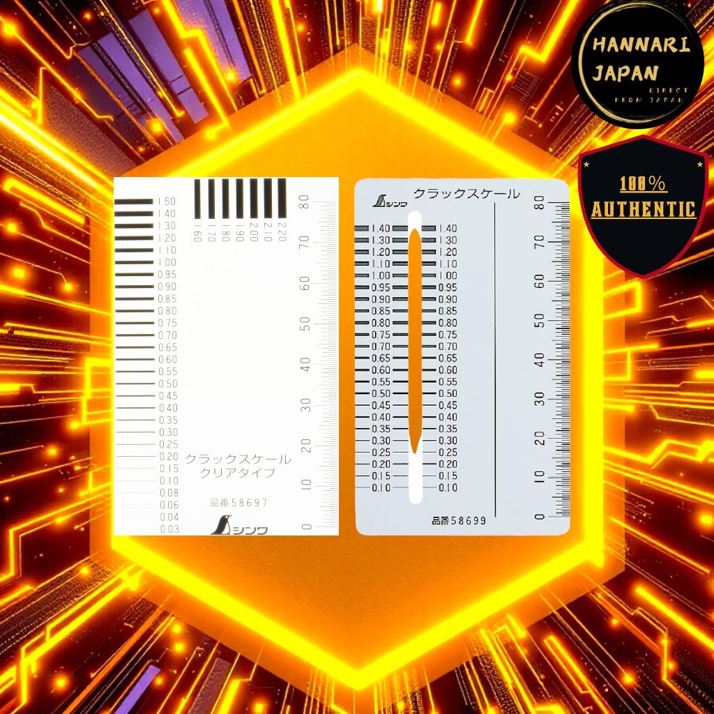 Shinwa Crack Scale 58697 – Clear & Card Type Options – Concrete Crack ...