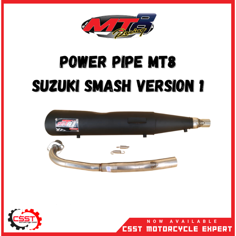 MT8 POWER PIPE FOR SUZUKI SMASH V1 (BLACK) | Shopee Philippines