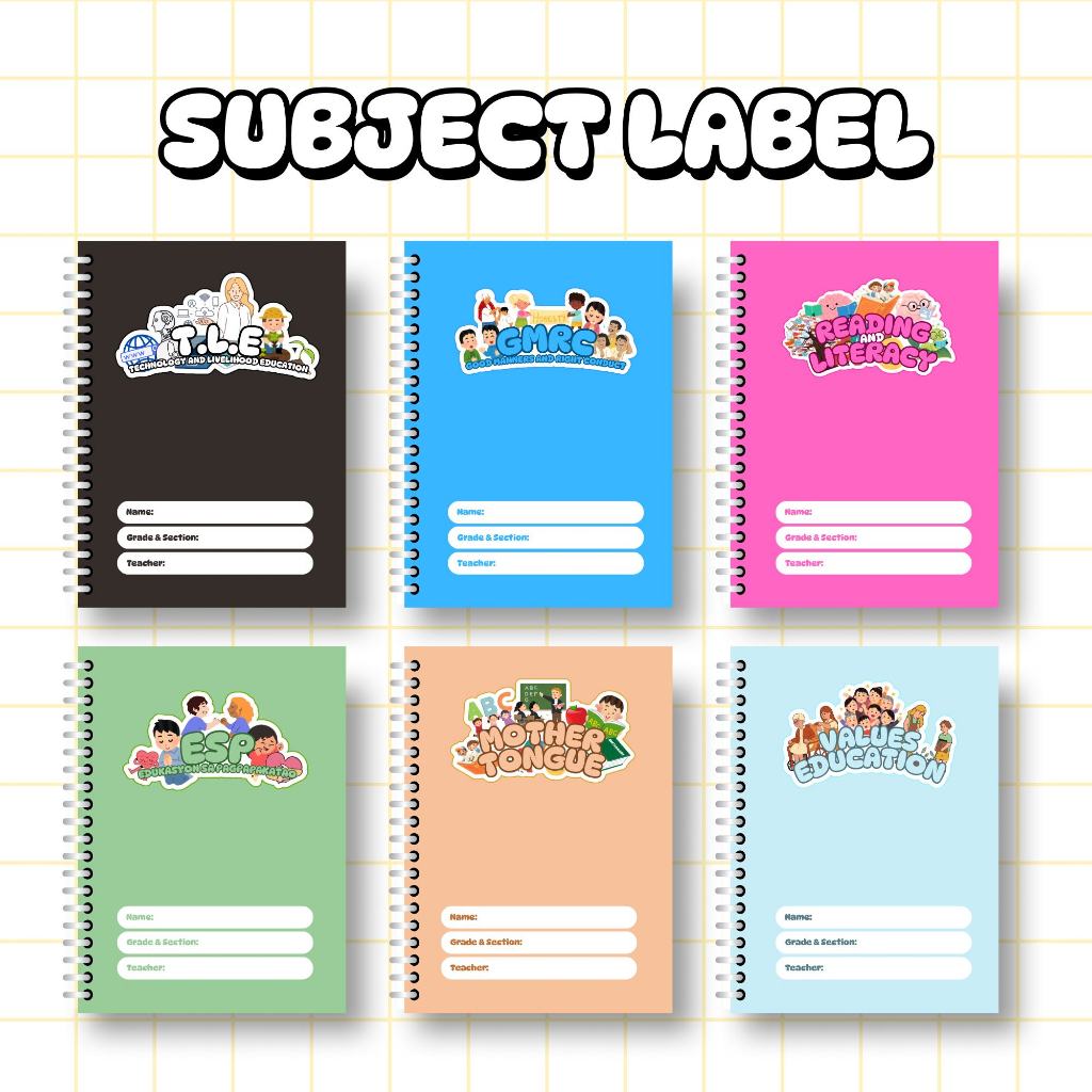 REQUEST HERE! AESTHETIC SUBJECT LABELS FOR SCHOOL | Shopee Philippines