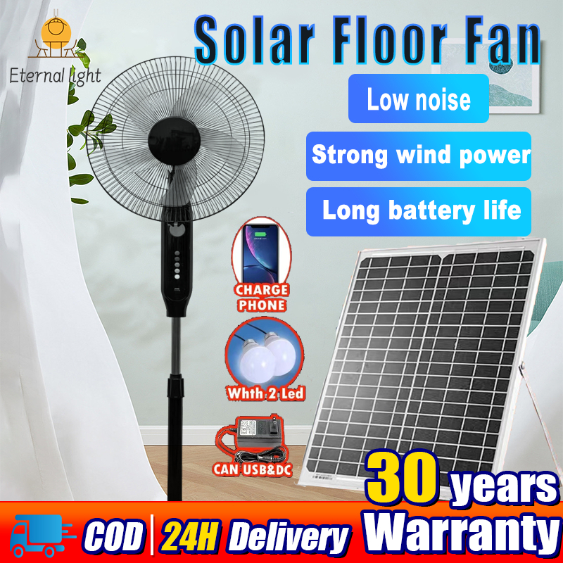 Solar Electric Fan Solar Powered Rechargeable Solar stand Fan desk fan ...