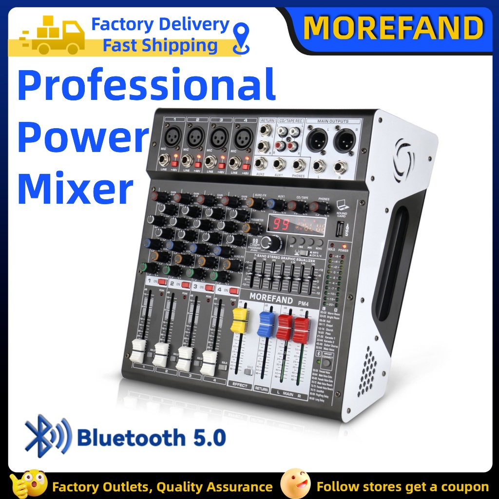 Power Mixer 4 Channel With Compressor PM 4 PRO MAX 2x650 WATT Support ...