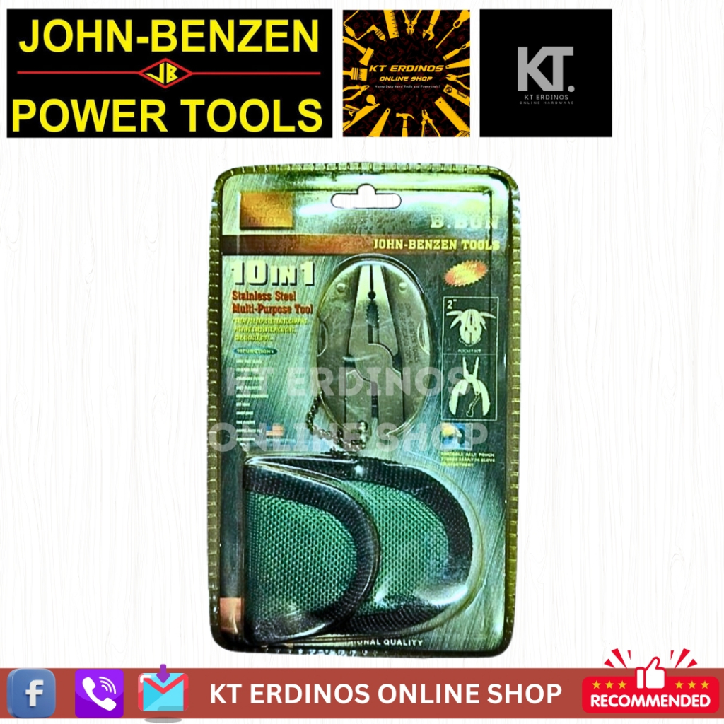 John Benzen Travel & Mini Tool Kit Sets 10 in 1 Stainless Steel Multi ...