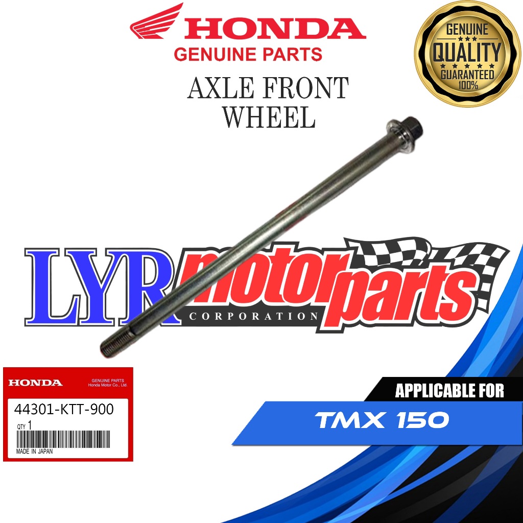 HONDA GENUINE AXLE FRONT WHEEL FOR TMX 150 SUPREMO || 44301-KTT-900 ...