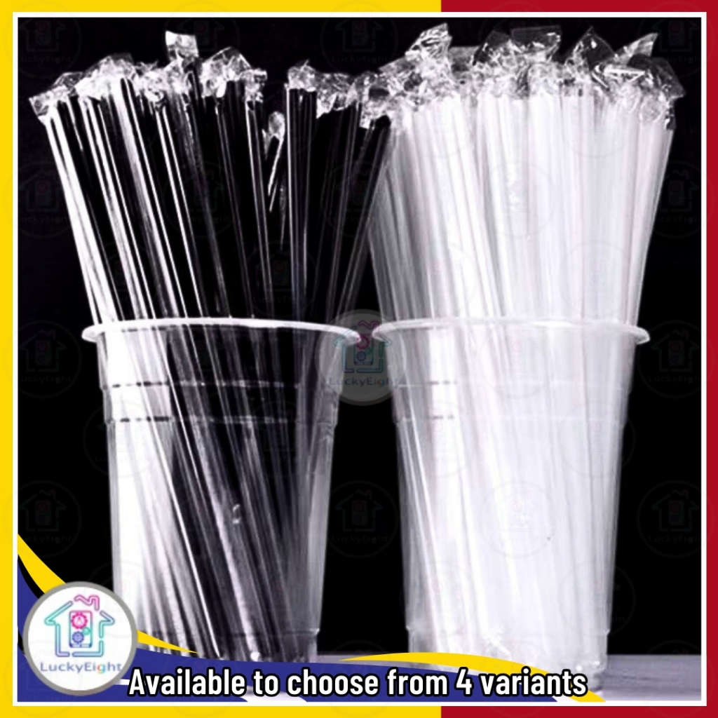 100Pcs Drinking Boba Straw For Sago Tapioca Pearl Milktea Shake Juice ...