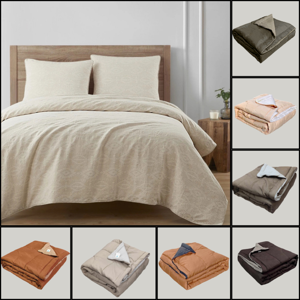 MM Soft and Cozy Two-Toned Plain Color Comforter Duvet Filler in Double ...