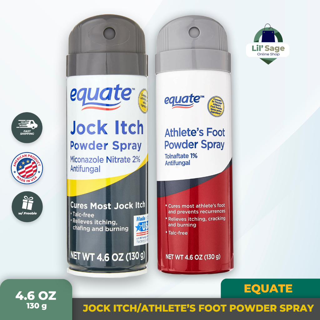 Equate Jock Itch/Athlete's Foot Relief Powder Spray, 4.6 oz | Shopee ...