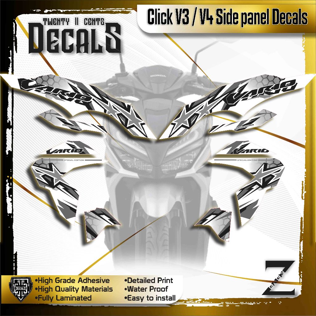 Honda Click V3 / V4 Decals Sticker star | Shopee Philippines