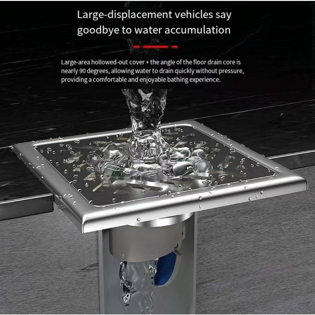 Floor Drain Stainless Bathroom Shower Drainer Anti Odor Linear Floor ...