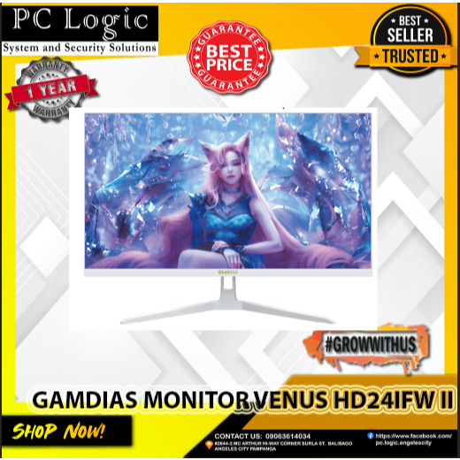 GAMDIAS MONITOR VENUS HD24IFW II 24" FLAT IPS 200HZ WHITE | Shopee ...
