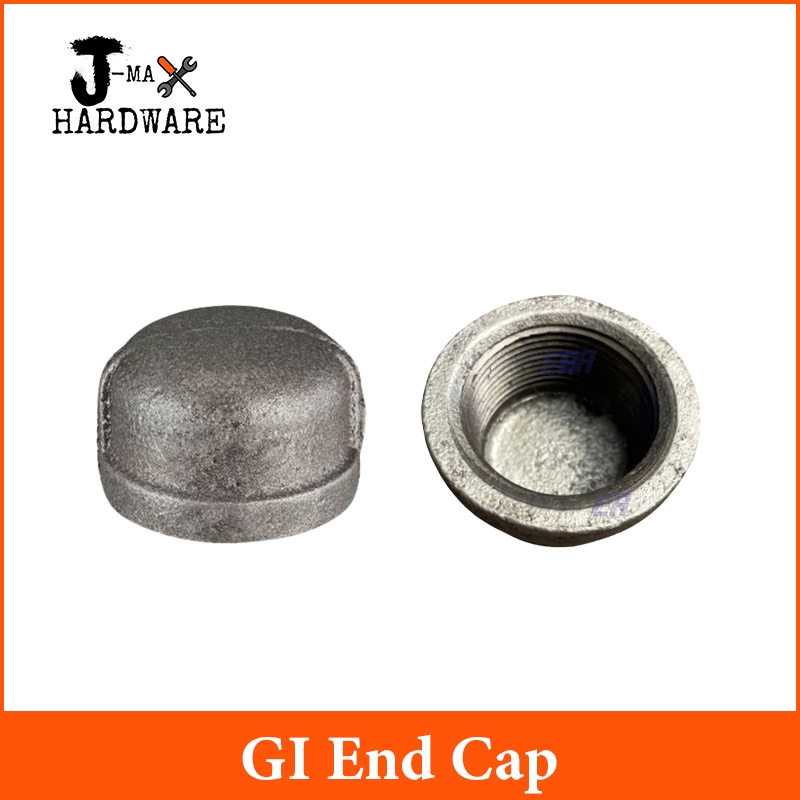 Mech Galvanized Iron (GI) End Cap 1/2" / 3/4" / 1" / 1-1/4"/ 1-1/2" / 2" Schedule 40 End Cap ...