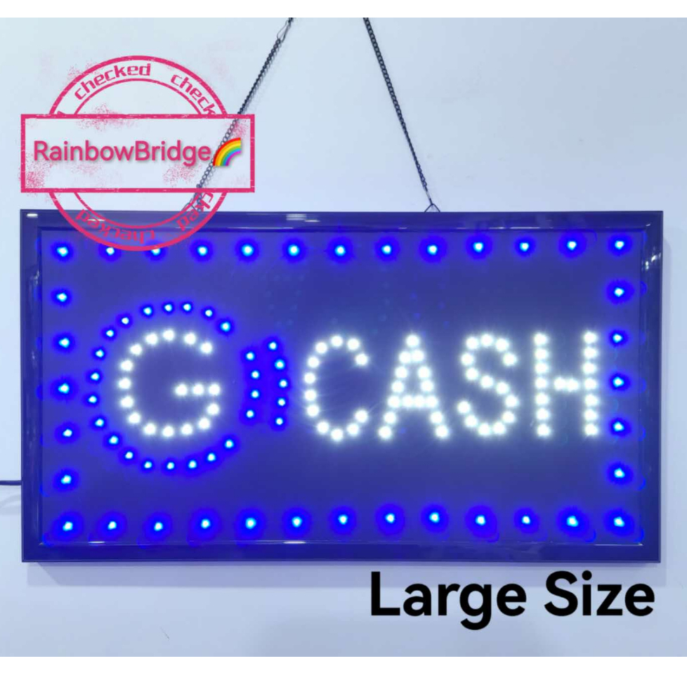 RAINBOW BRIDGE LED SIGNAGE G-CASH (New-BLUE+WHITE-Small-Large) #SIZE ...