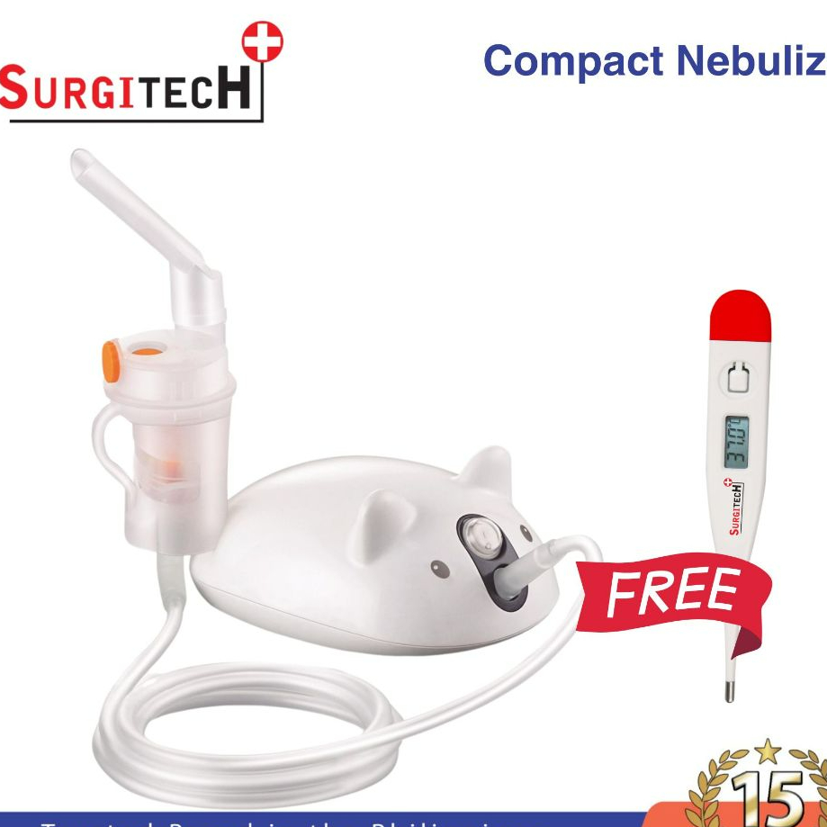 Surgitech Mouse Nebulizer Vaporizer Compressor WITH THERMOMETER ...