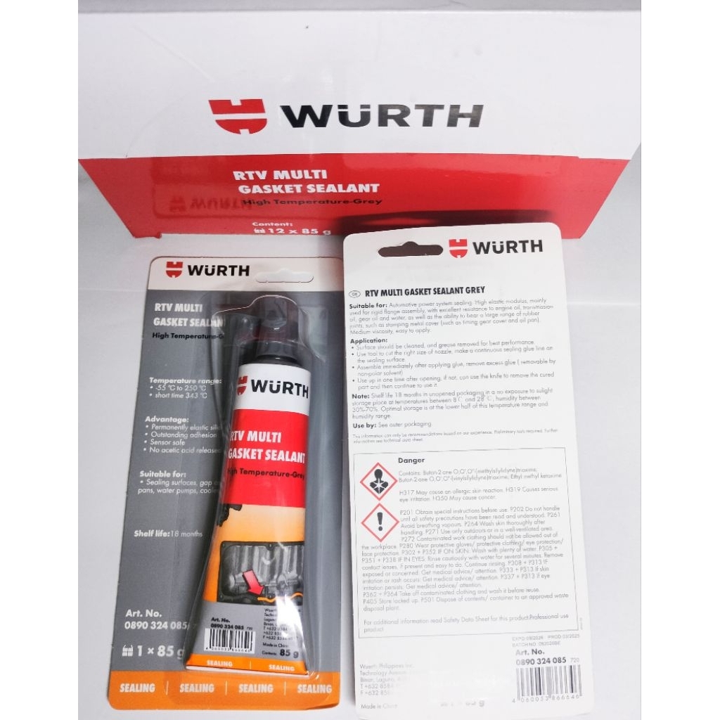 Wurth RTV Multi Gasket Sealant 85g (ORIGINAL) | Shopee Philippines