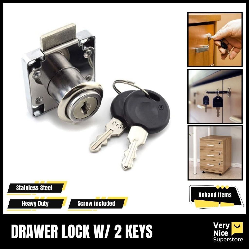 (1PC) Drawer Lock Furniture Lock Box Locker with Keys and Screws ...