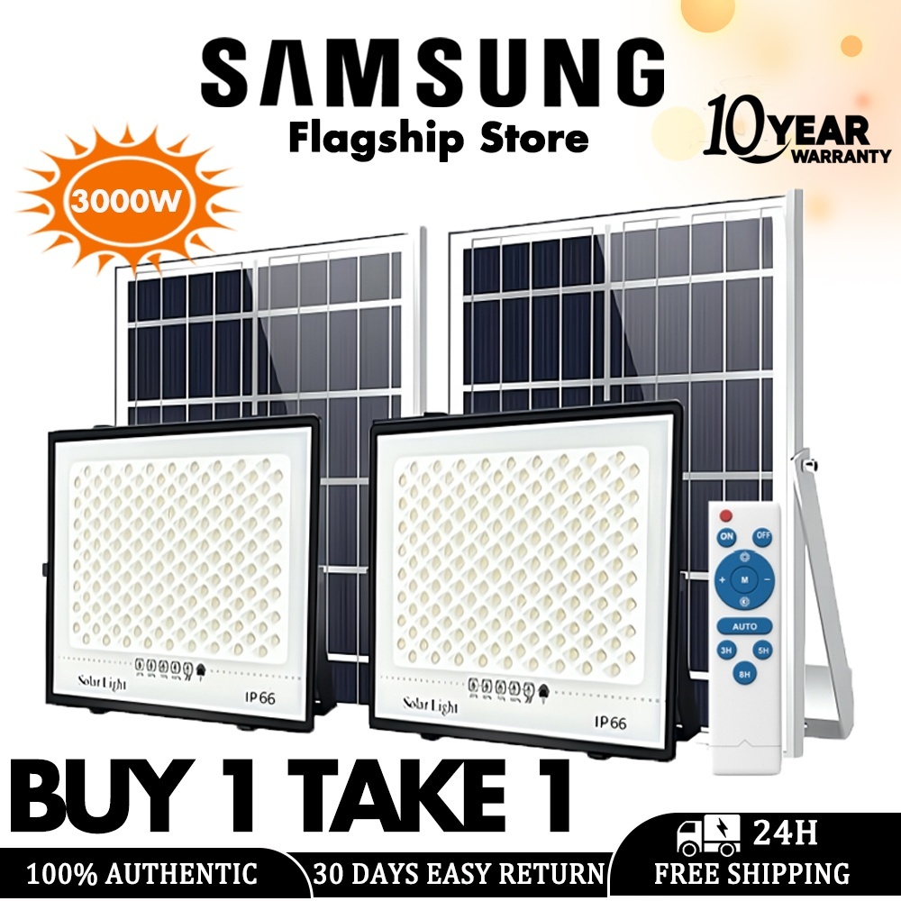 3000W BUY 1 TAKE 1 Solar Flood Lights IP67 Outdoor Waterproof Solar Street Light Solar Lamp ...
