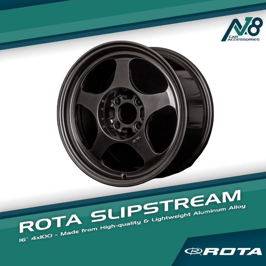 ROTA SLIPSTREAM 16" 4x100 HYPER BLACK Wheels Genuine | Shopee Philippines