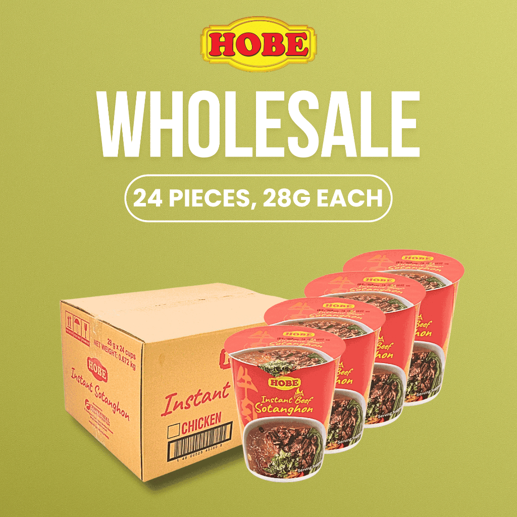 WHOLESALE Hobe Sotanghon Vermicelli Instant Cup Noodles - Beef (28g ...