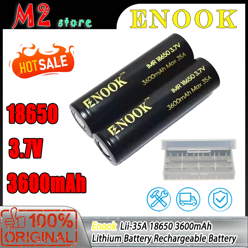 ENOOK Li-ion 18650 3600MAH 35A 3.7v Rechargeable battery lithium ion ...