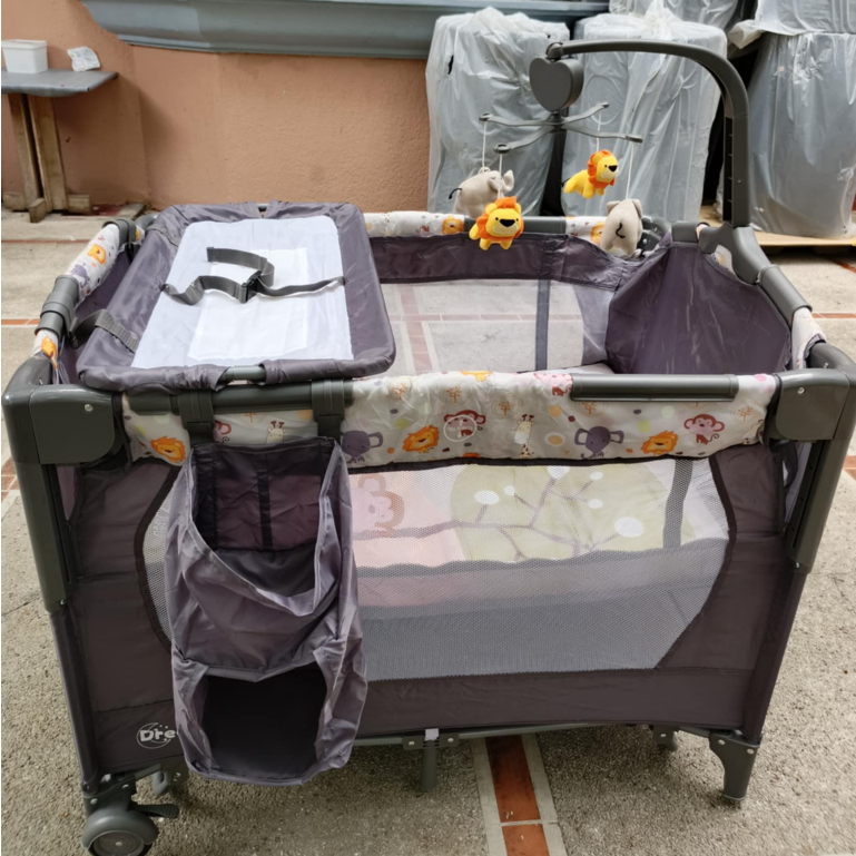 Dreamcradle Deluxe Pack n' Play Crib with Co-sleeper, Rocking Features ...