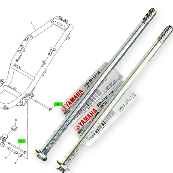 SHAFT, PIVOT (SWING ARM AXLE) MIO i 125/ SOUL i 125 2PH-F2141-00 | 54P ...