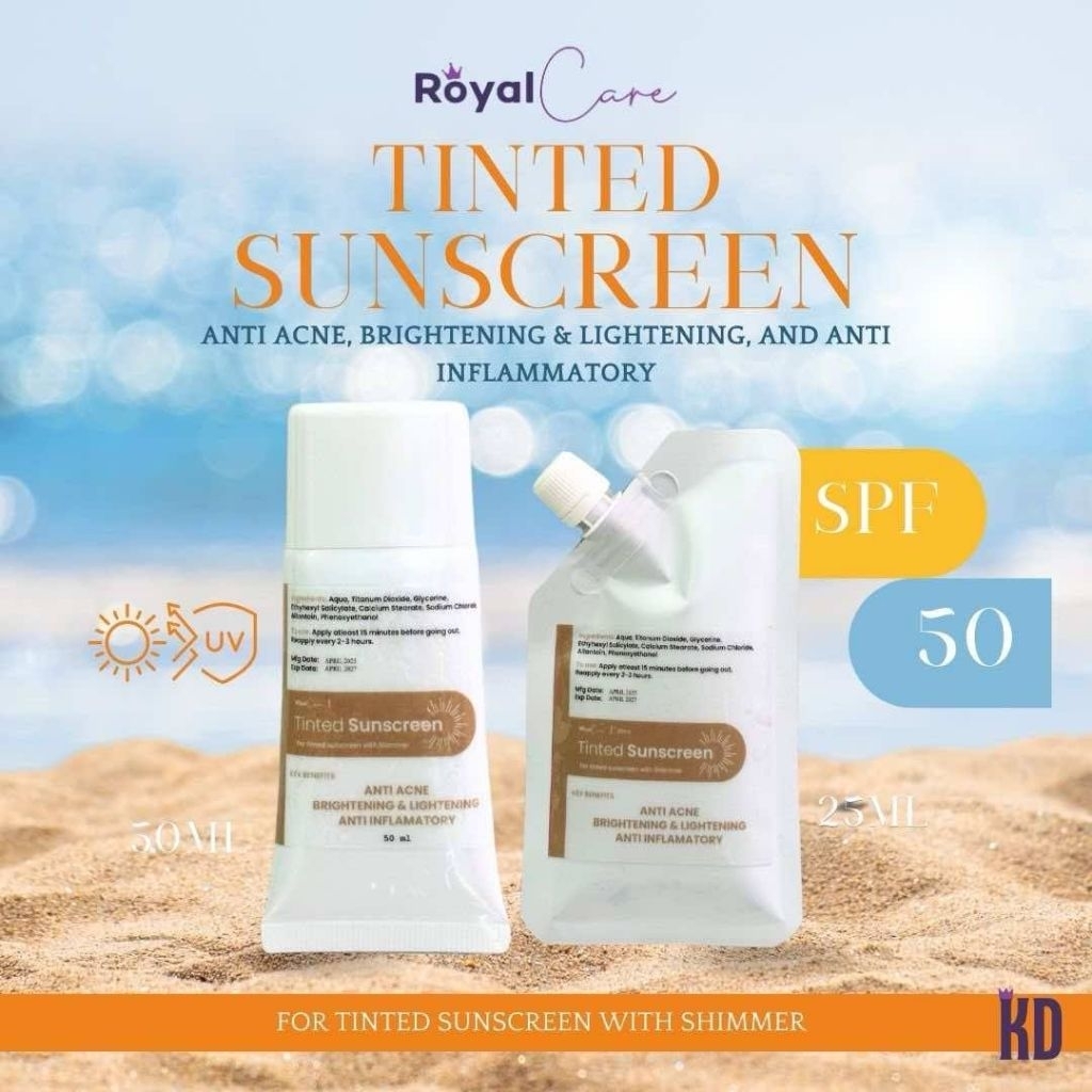 ROYALCARE TINTED SUNSCREEN WITH SHIMMER SPF50 25ML | Shopee Philippines