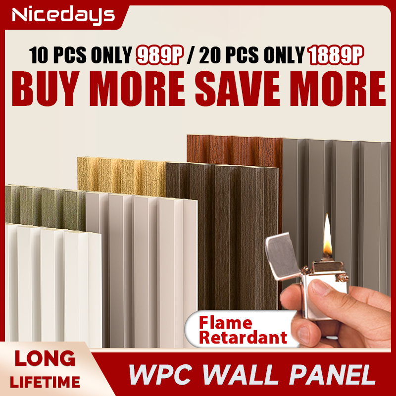 WPC Wood Wallpaper Sticker Waterproof Grille Design Ecological Board ...