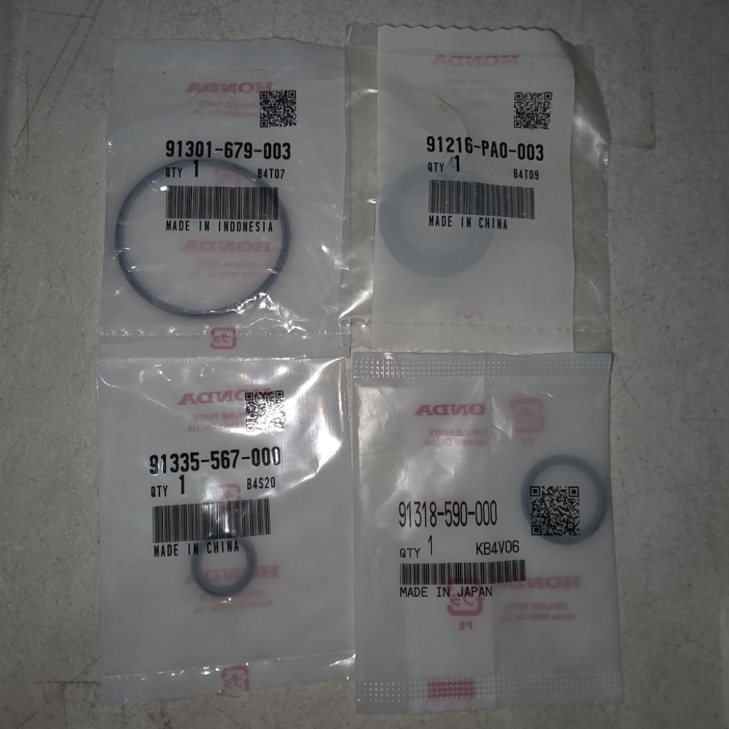 Honda TMX155 Magneto Kit Oil Seal Ring 4pcs (Genuine) | Shopee Philippines