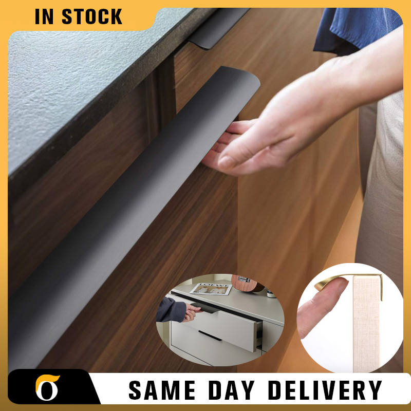 Hidden Cabinet Handle Aluminum Door Handle Modern Gold For Kitchen ...