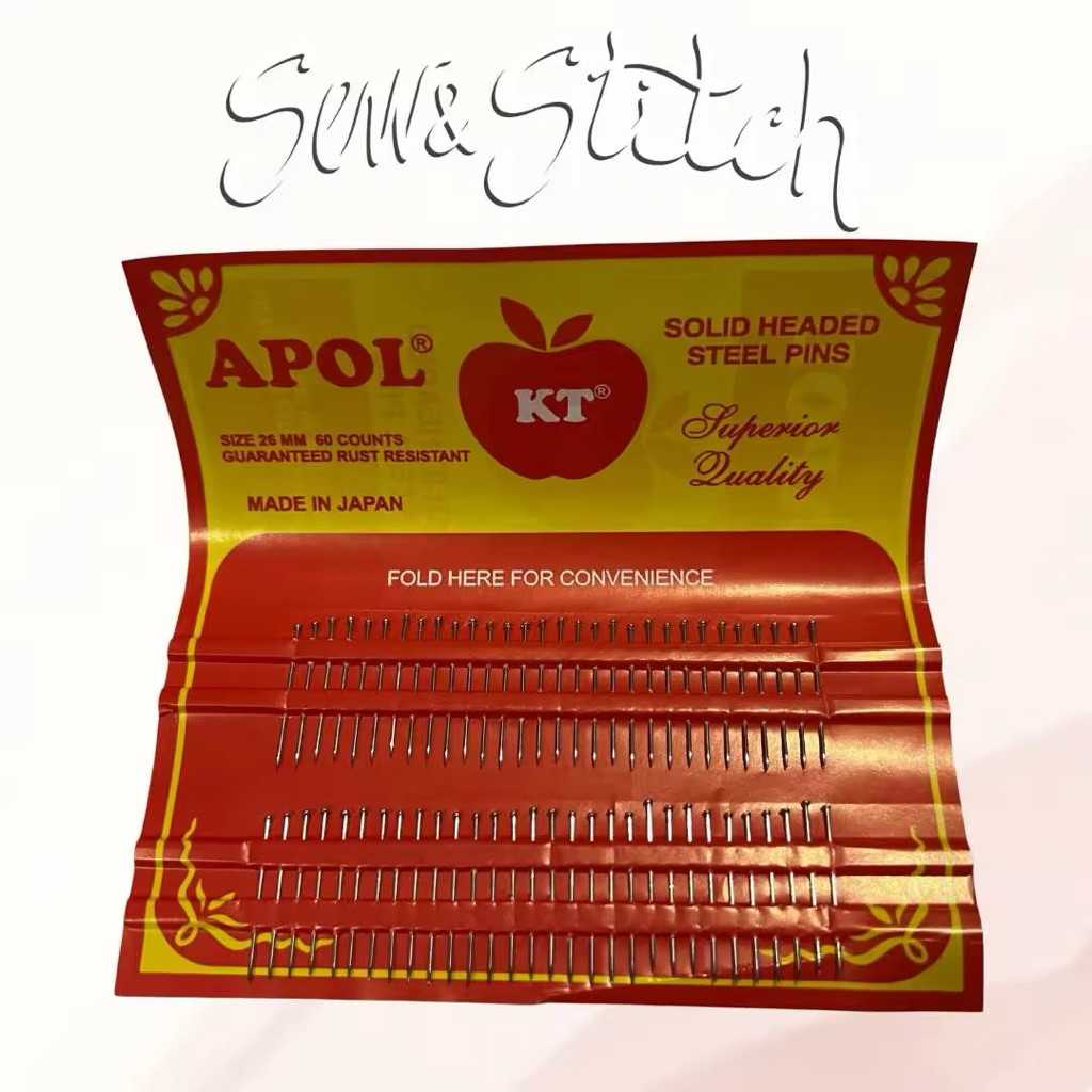 Apol solid headed steel pins/Aspili (sold per pad) | Shopee Philippines